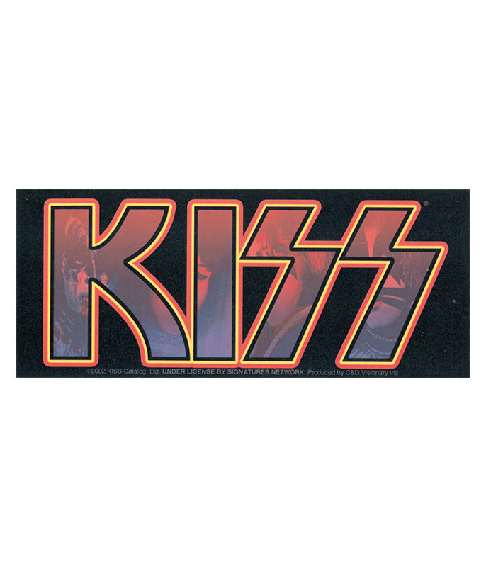 KISS Logo Sticker Liquid Blue