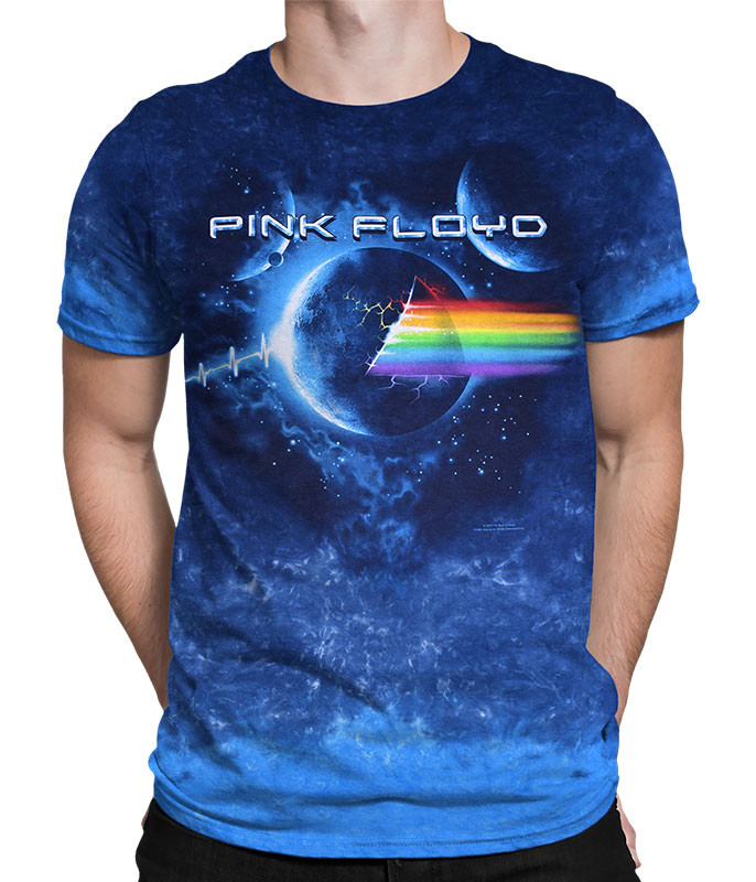 Pink Floyd Pulse Explosion Tie-Dye T-Shirt Tee Liquid Blue