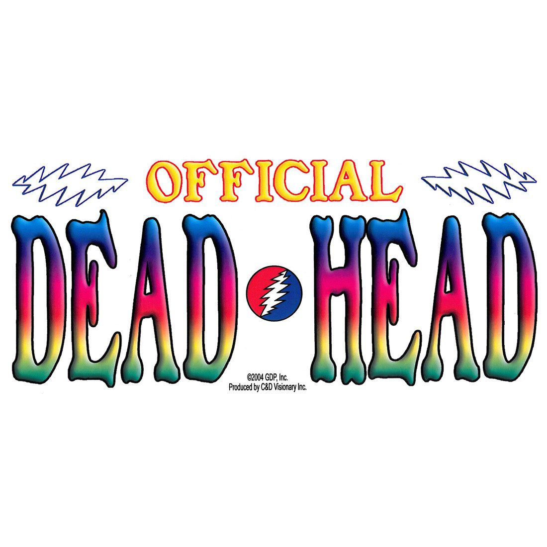 Grateful Dead GD Dead Head Sticker Liquid Blue