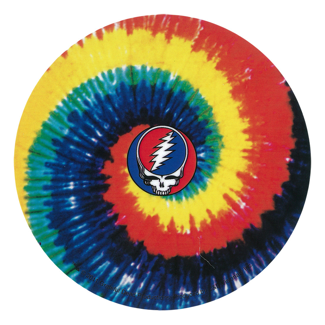 Grateful Dead GD SYF Spiral Dye Sticker Liquid Blue