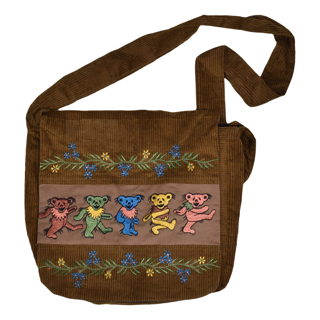 Grateful Dead GD Dancin Bear Embroidery Bag Assorted Liquid Blue
