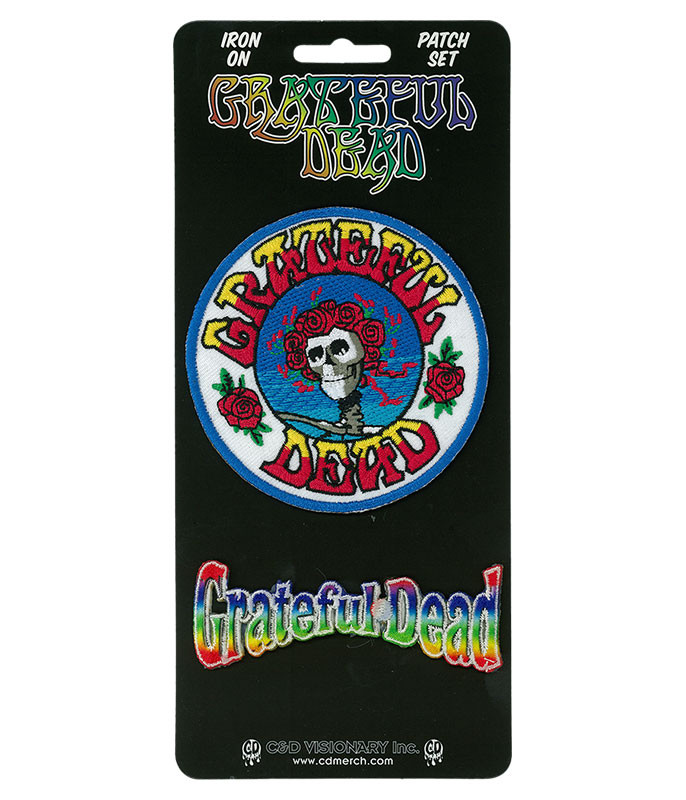 Grateful Dead GD Rainbow Logo Patch Liquid Blue