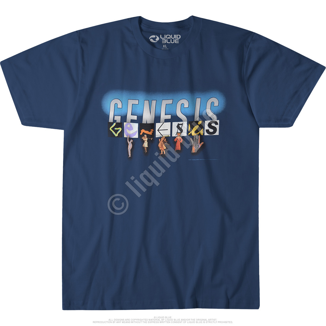 Genesis Navy T-Shirt Tee Liquid Blue