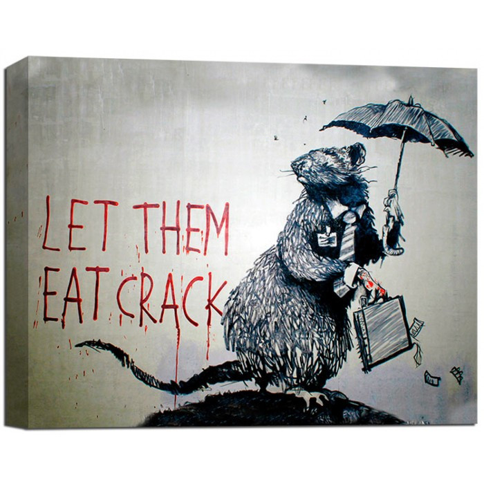 Banksy Canvas Print - Let Them Eat Crack - The Banksy Shop