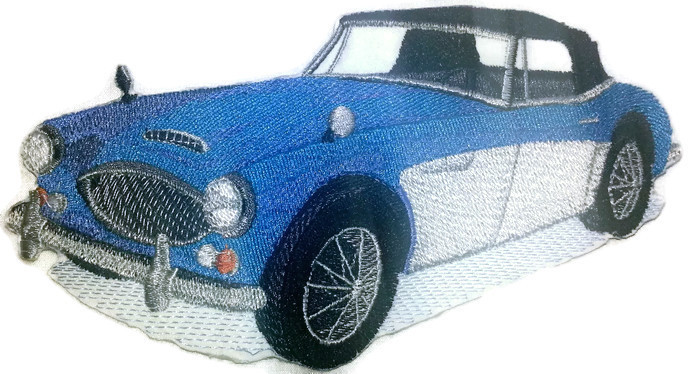 1966 Austin Healey Classic Iron On Embroidery Patch - Beyond Vision Mall