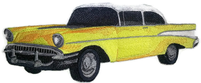 1957 Chevy Classic Iron On Embroidery Patch - Beyond Vision Mall
