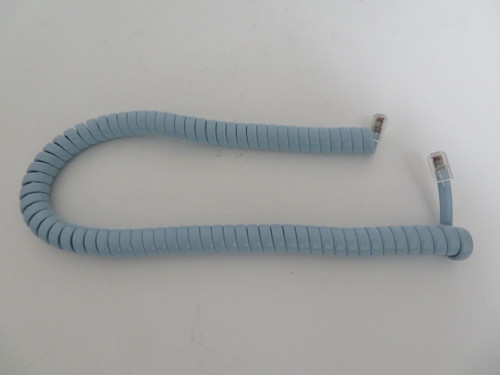 Light Blue modular handset cord - Old Phone Shop Store