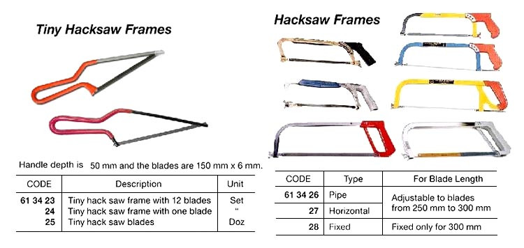 IMPA 613424 HACKSAW FRAME JUNIOR 150mm ECLIPSE