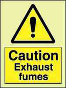 IMPA 337561 hazard sign - Danger exhaust fumes