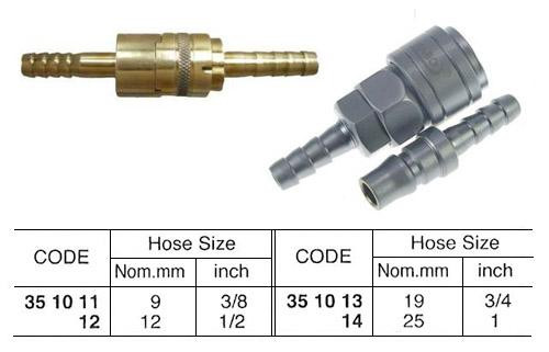 IMPA 351013 HOSE COUPLING AIR / LOCK BRASS 19 MM
