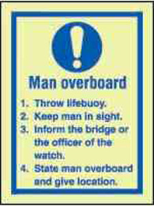 IMPA 335902 Mandatory sign - Man overboard