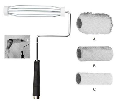 IMPA 510402 PAINT ROLLER NYLON 100MM WIDTH COMPLETE WITH HANDLE