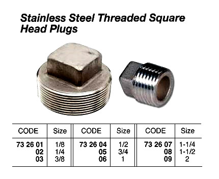 IMPA 732606 PLUG STAINLESS STEEL BSP 1"