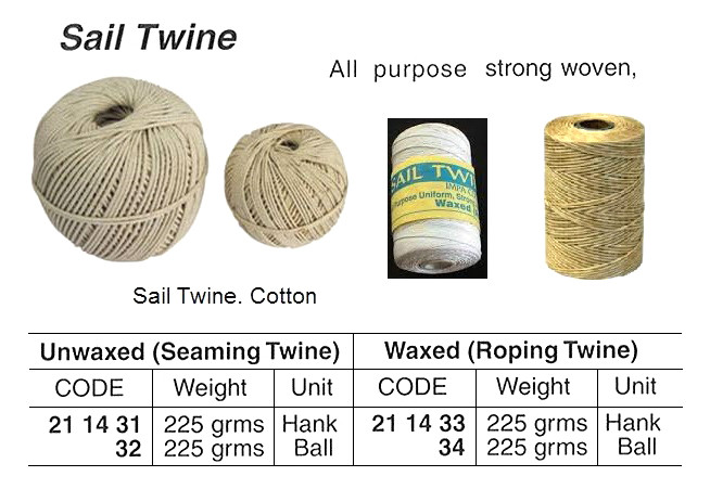 IMPA 211434 SAIL TWINE COTTON WAXED 225GRM