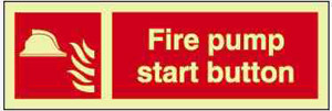 IMPA 336159 Self adh.Fire equipment sign - Fire pump start button 10x30