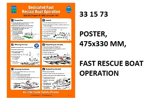 IMPA 331573 Self adhesive poster - Dedicated Fast Rescue Boat operations