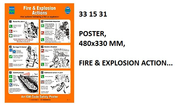 IMPA 331531 Self adhesive poster - Fire & explosion actions