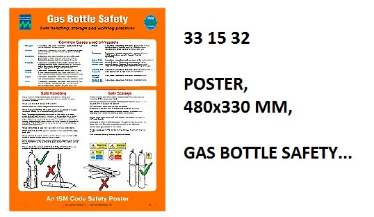 IMPA 331532 Self adhesive poster - Gas bottle safety