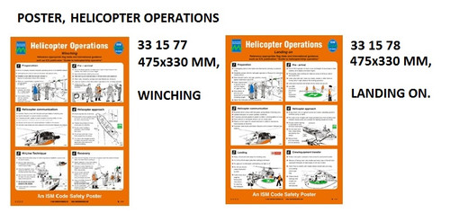IMPA 331577 Self adhesive poster - Helicopter Operations (Whinching)