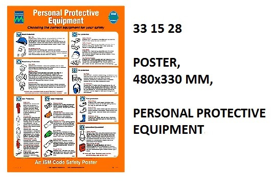 IMPA 331528 Self adhesive poster - Personal protective equipment