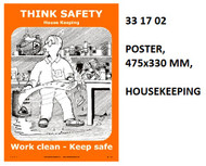 IMPA 331710 Self adhesive poster - Think safety - Electric safety