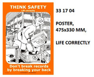 IMPA 331710 Self adhesive poster - Think safety - Electric safety