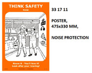 IMPA 331700 Self adhesive poster - Think Safety - Eye protection