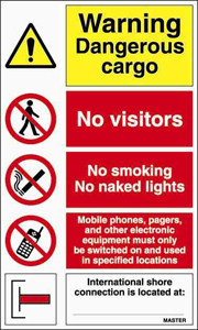 IMPA 333014 Self adhesive poster - Warning dangerous cargo