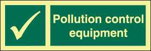 IMPA 334181 Self adhesive safety sign - Pollution control equipment