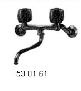 IMPA 530156 SINK FAUCET CHROMED WATERLINE 128-178 MM WITH OVERHEAD ...