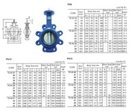 IMPA 754434 BUTTERFLY VALVE LUG TYPE PN10/16 100 MM CAST IRON NODULAIR ...