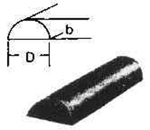 IMPA 670285 Steel half round bar hot rolled St 37,0 60x30 mm