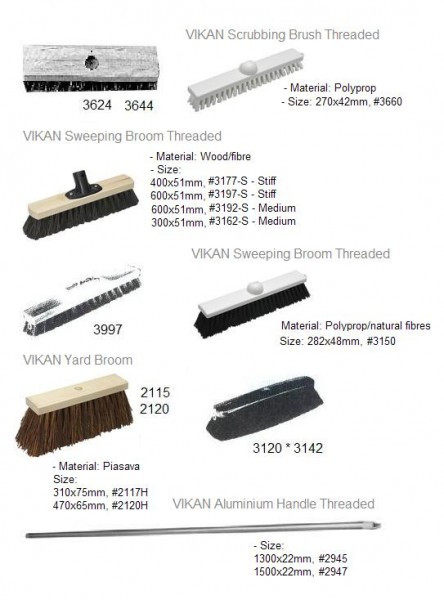 IMPA 510888 CABIN BROOM PLASTIC 270mm HAIR MIX WITH HANDLE