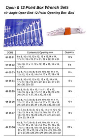 IMPA 610538 WRENCH SET OPEN & 12-POINT BOX 6 TO 32MM 26'S