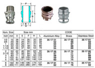 IMPA 352004 Camlock Coupling, Type C, Size 40 mm (1-1/2"), Aluminium ...