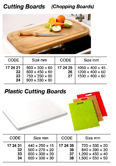 IMPA 172431 CUTTING BOARD 310x210x4mm PLASTIC WHITE