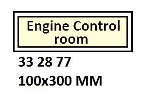 IMPA 332877 Deck & Engine room signs - Engine control room