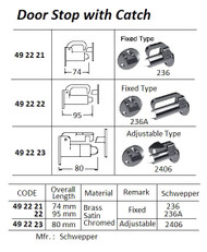 IMPA 490542 DOOR HOLDER WITH CUSHION WEIGHT HOOK TYPE BRASS