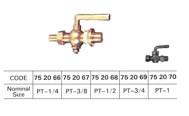IMPA 752066 DRAIN COCK BRASS BSP MALE 1/4" WITH COUPLINGS