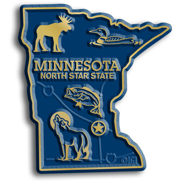 Minnesota State Shaped Fridge Magnet: Get 50 States of the USA