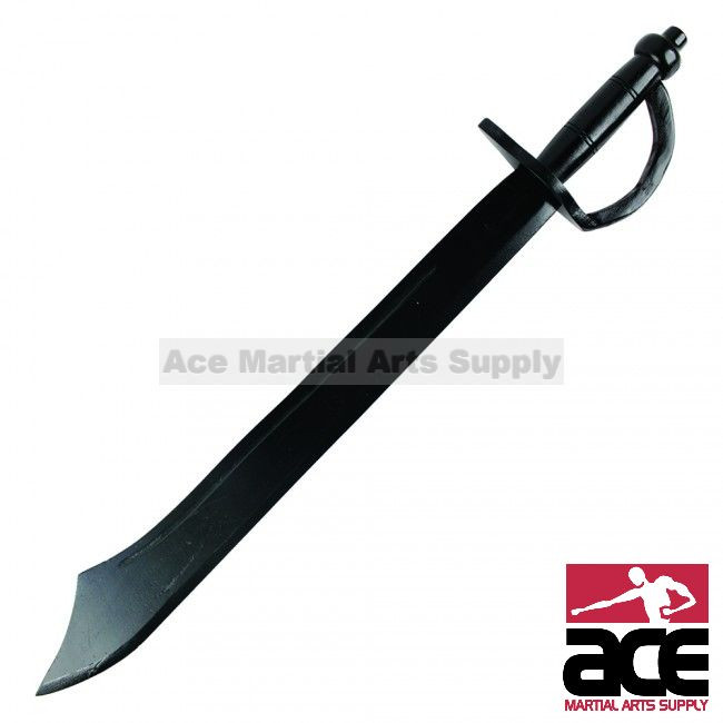 Wooden Caribbean Pirate Cutlass Sword Prop Black in Los Angeles Store