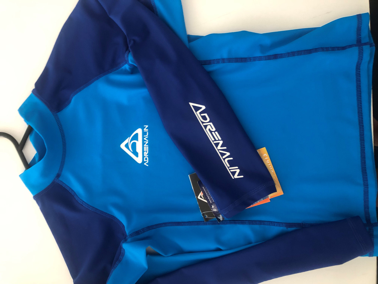 ADRENALIN RASHIE JNR BRIGHT BLUE/NAVY - Pro Dive Cairns Store