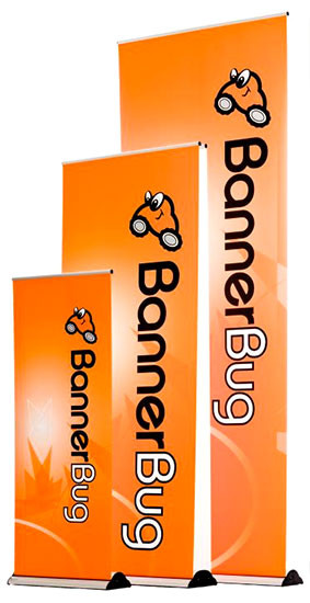Banner Bug 47" Banner Stand, Retractable Roll Up | DPSBanners.com