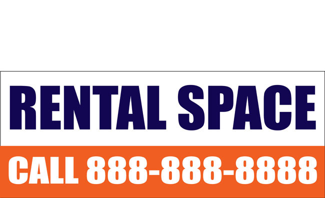 Rental Space Banners Signs Design ID #1000 | DPSBanners.com
