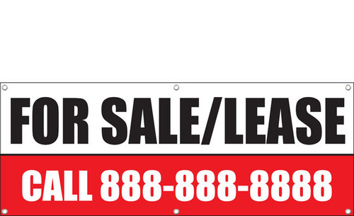 For Sale or Lease Banners Signs with Personalized Phone Number Option ...