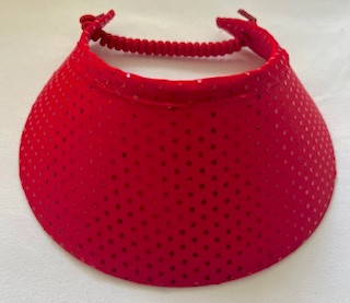 Red Sparkly Jumbo Peak Flexi Visor - Hats and Visors by Sunwiser