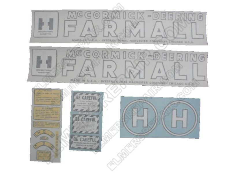 ER- VI285 IH McCormick-Deering Farmall H Decal Set - Elmer's Repair Inc