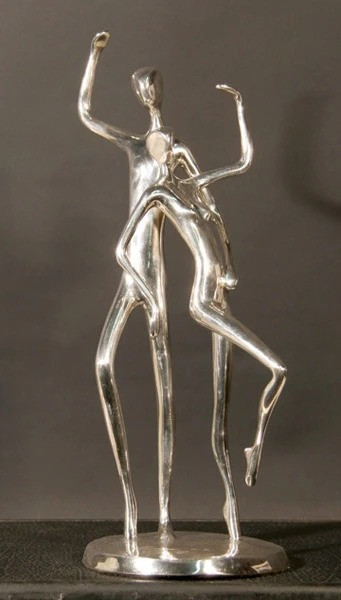 THE DANCE! Danza Bronze With Silver Plating Couple Dancing - Almanzor ...