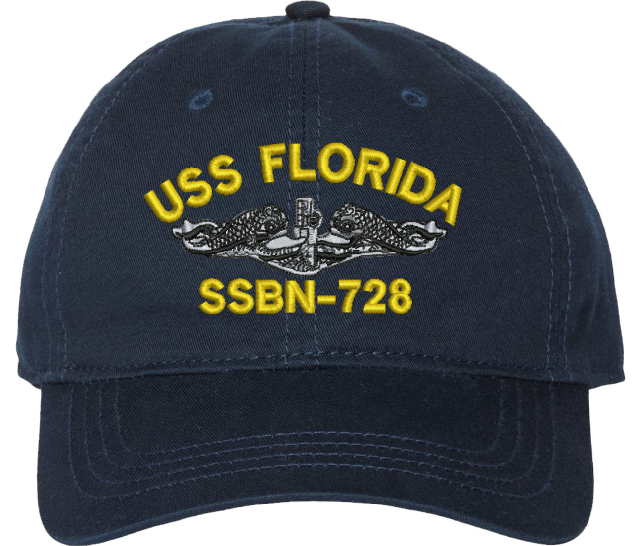 USS Florida SSBN-728 with Dolphins Unstructured Dad Cap - Submarine ...