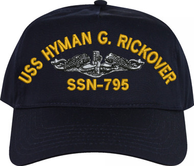 USS Hyman G. Rickover SSN-795 Custom Embroidered Cap - Submarine Ship's ...